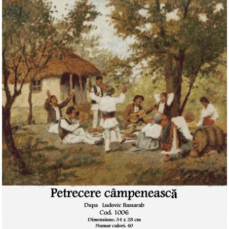 Set goblen - Ptrecere campeneasca dupa Ludovic Bassarab
